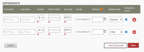 Quotes Employer Health Insurance census template ONLINE instantly!